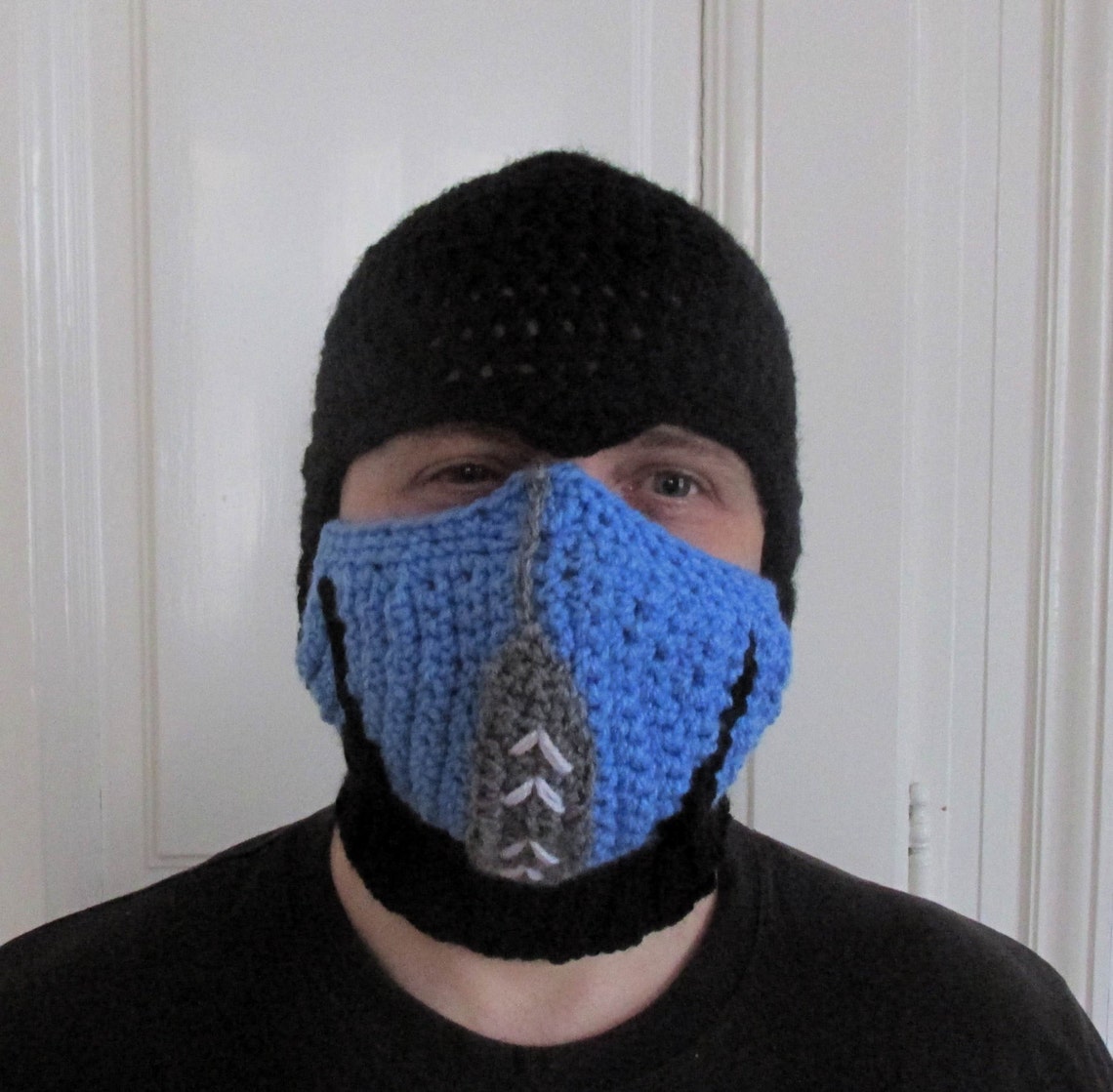 Sub Zero Beanie Crochet Ski Mask Bike Mask Crochet Hat - Etsy