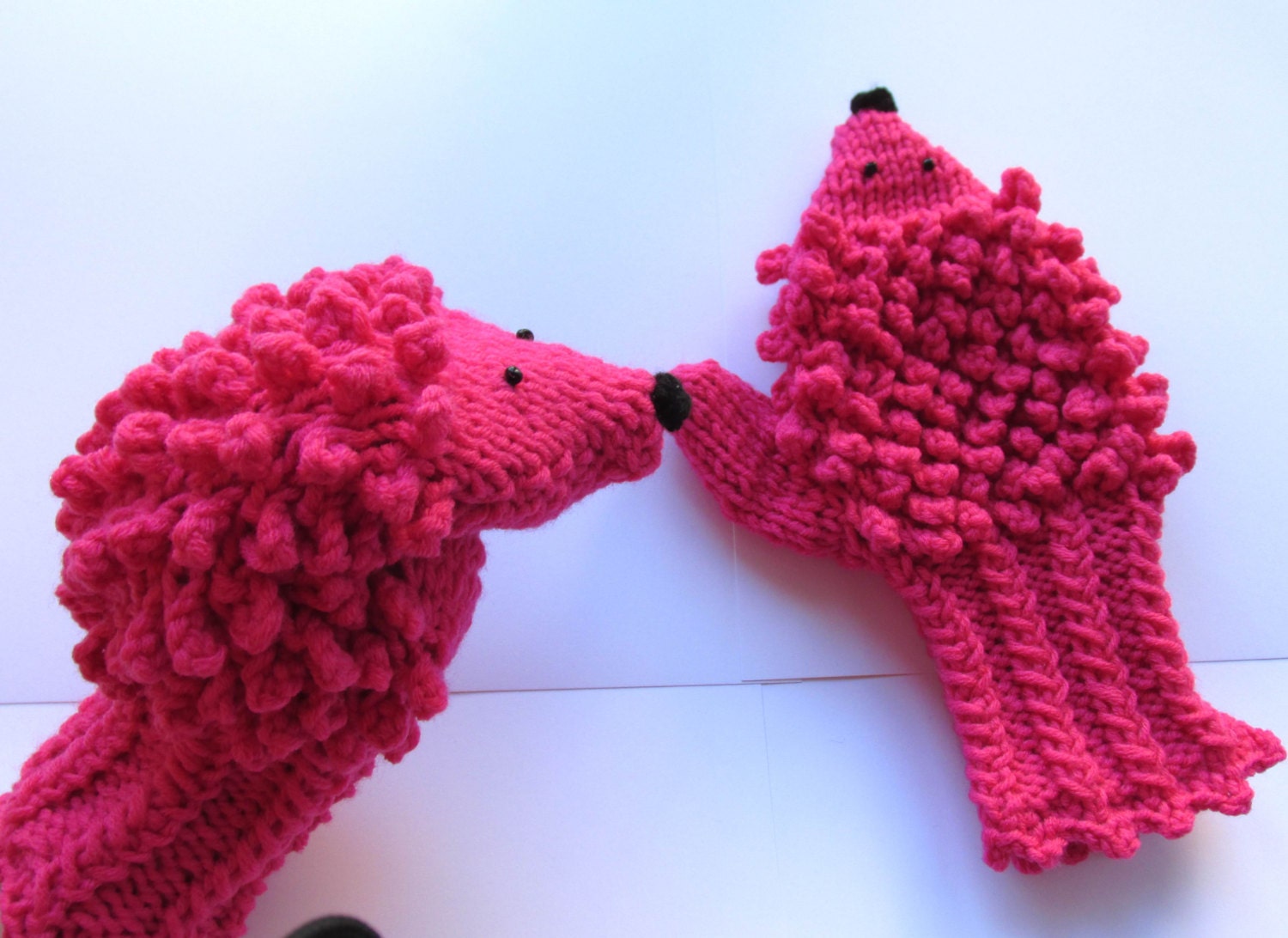 Hedgehog mittens pink color Valentine Gift for Her/Gift for | Etsy