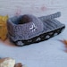 Crochet Tank Slippers Tank Slippers Boyfriend Gifts Panzer Hausschuhe ...