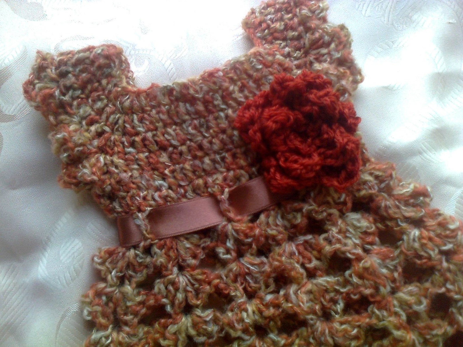 Fall Baby Dress Crochet Autumn Baby Outfit in Brown and - Etsy
