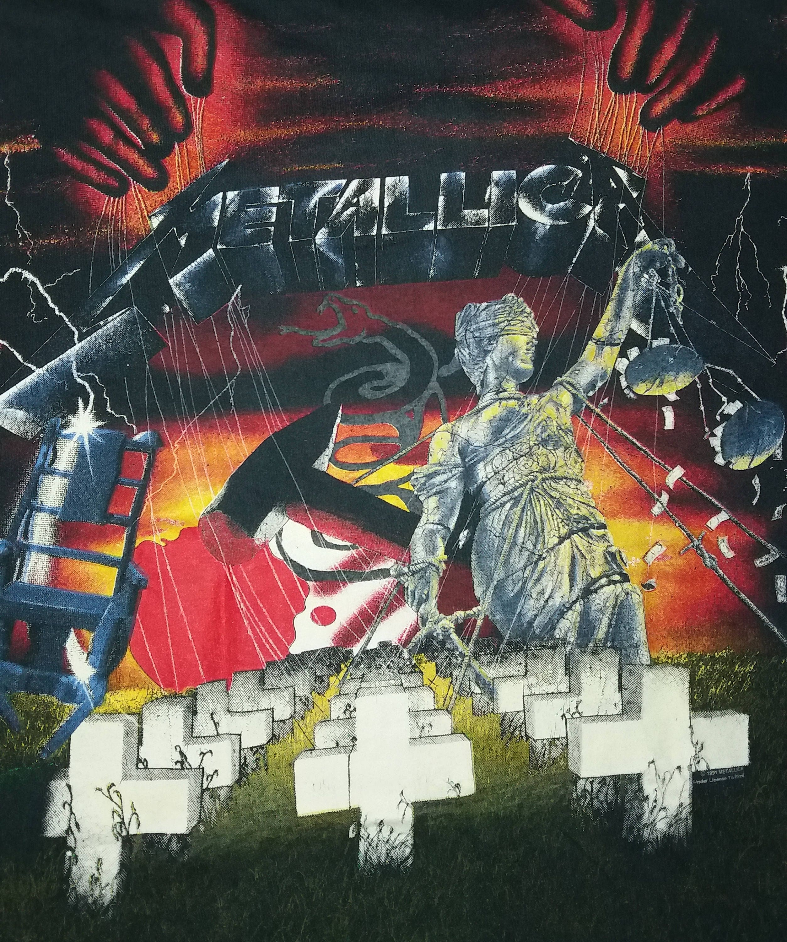 Vintage 1991 METALLICA Concert Tour Promo Pushead All Over Print Rare ... Vintage 1991 METALLICA Concert Tour Promo Pushead All Over Print Rare ...