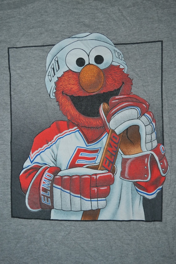 Vintage 90s SESAME STREET ELMO Muppet Made in Usa L s… - Gem