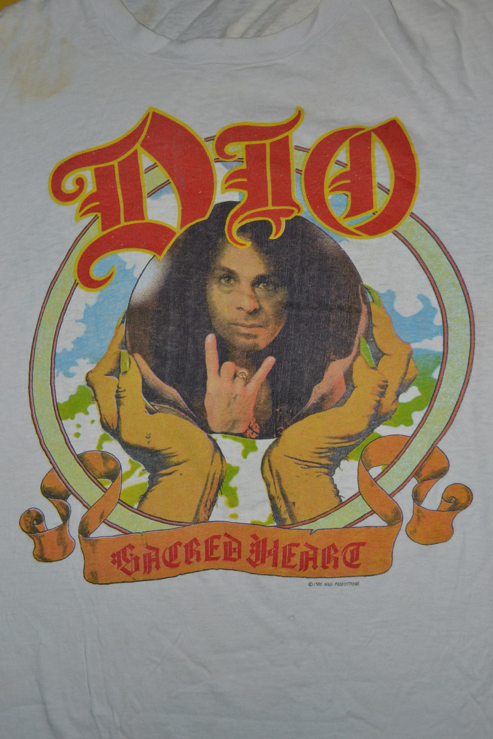 Vintage 1985 DIO Sacred Heart Tour Concert Promo M Size 80s 90s T-shirt ...