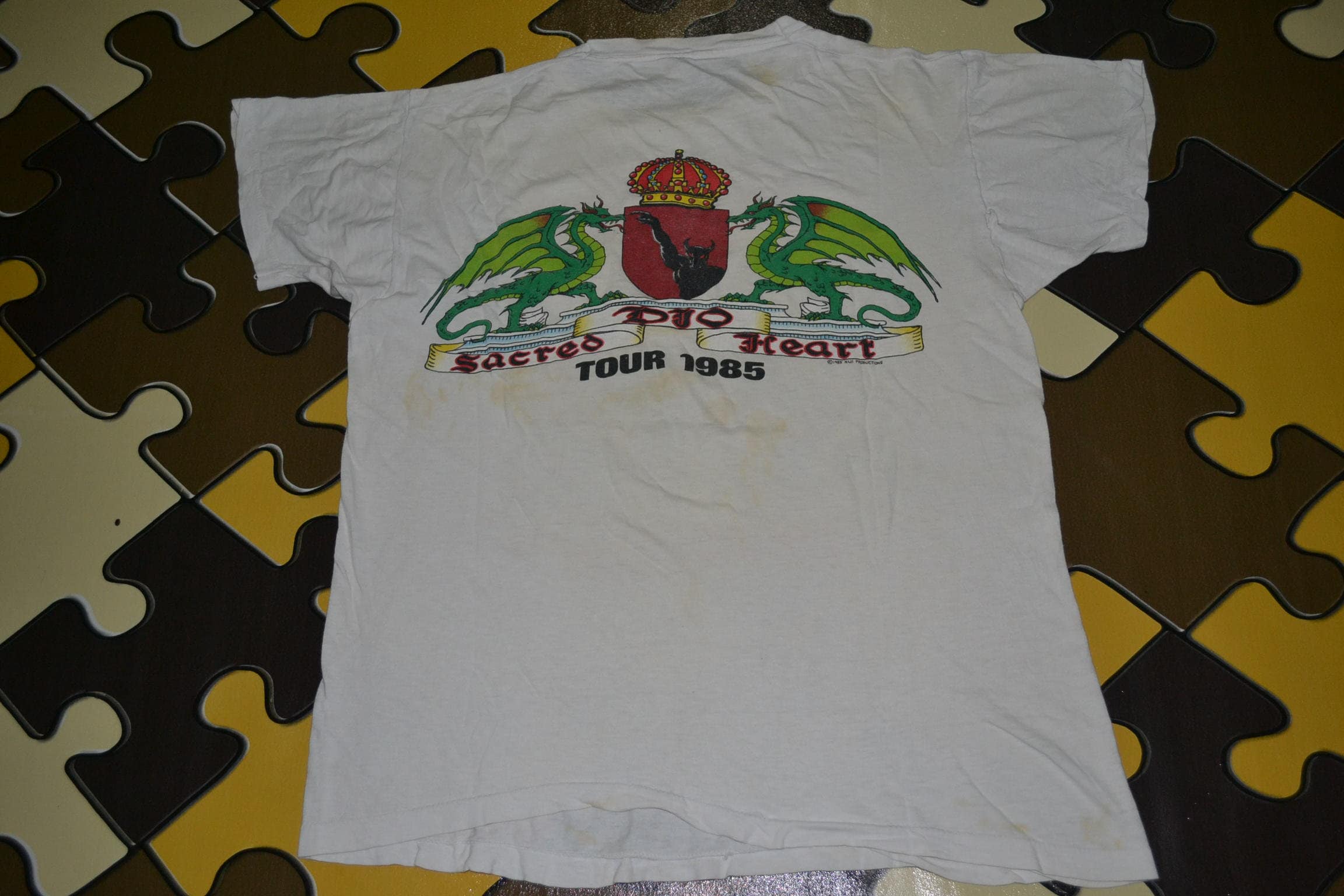 Vintage 1985 DIO Sacred Heart Tour Concert Promo M Size 80s 90s T-shirt ...