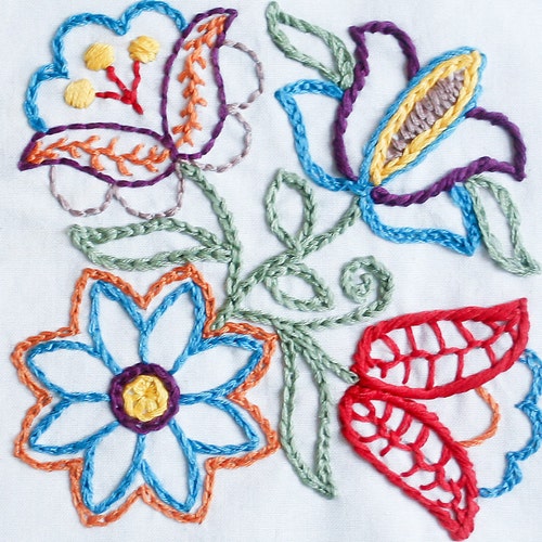 PDF Embroidery Pattern: Cabbage Rose Fancy | Etsy