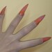 Long Graphite Gloves Opera Length With Silver Long Stiletto Nails ...