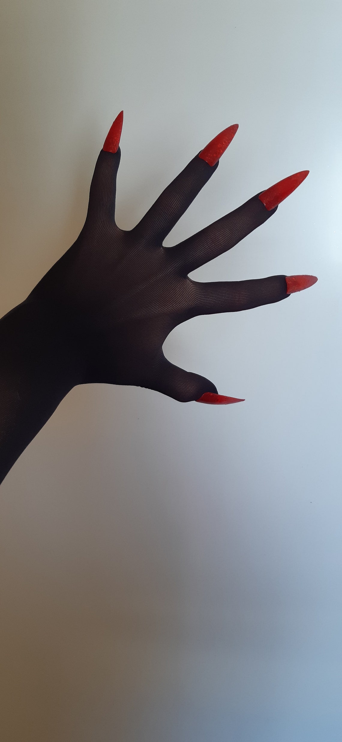 Black Translucent Glove Above Opera Length Nails Brocade - Etsy