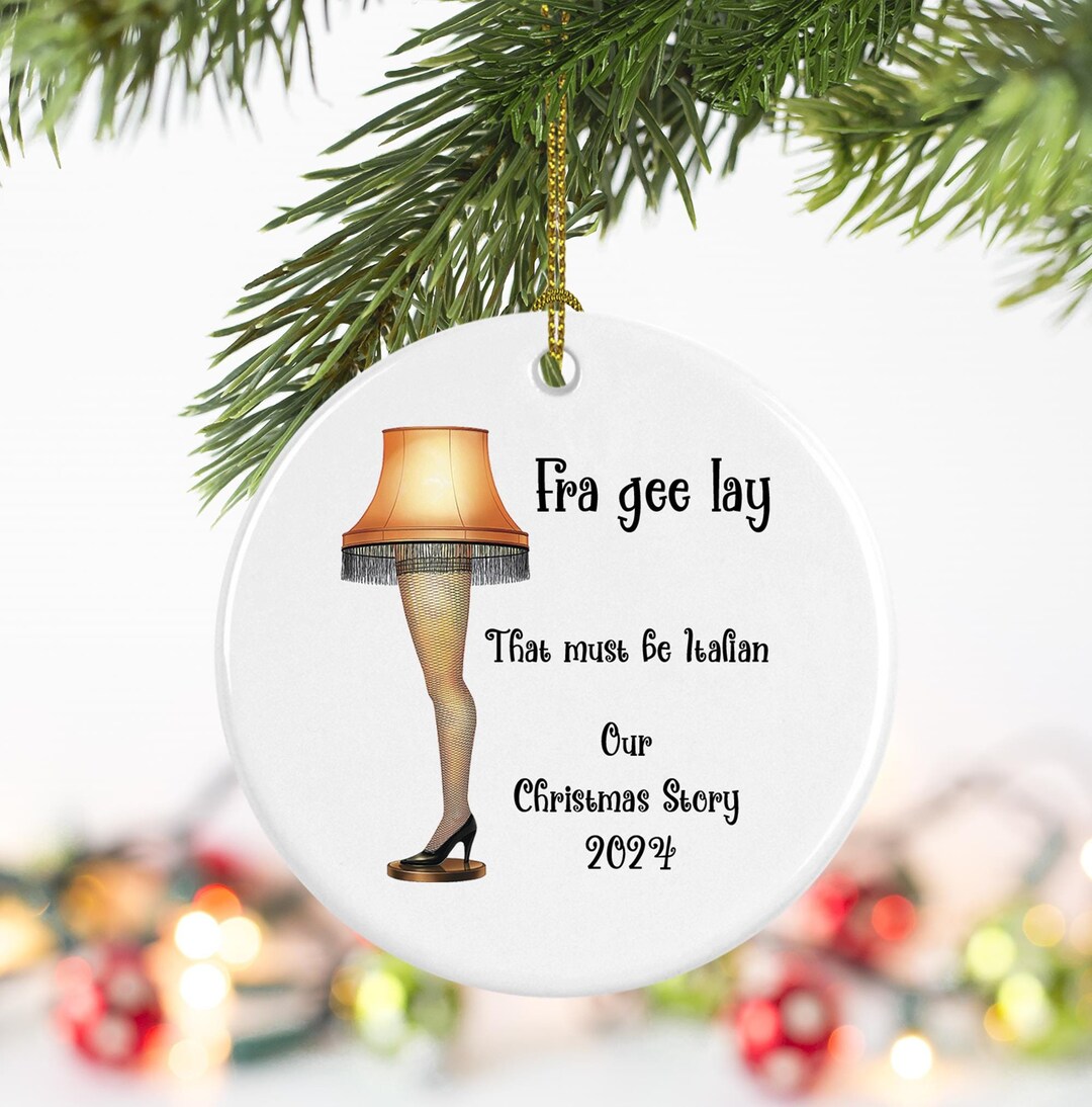 Fra Gee Lay Christmas Ornament, Fragile Leg Lamp Shade Christmas ...