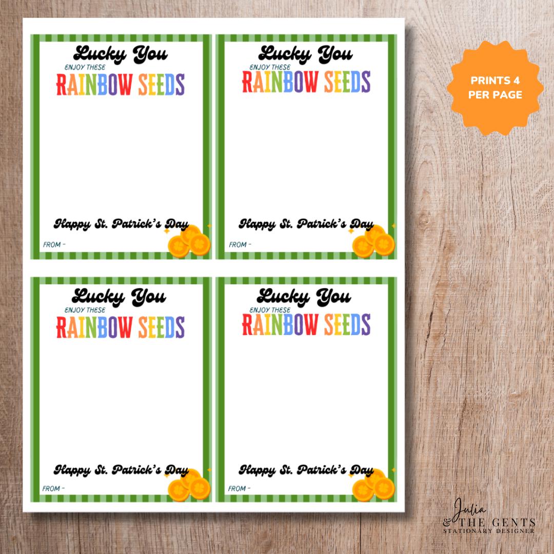 Instant Download Printable - St. Patrick's Day Skittles Rainbow Seeds ...