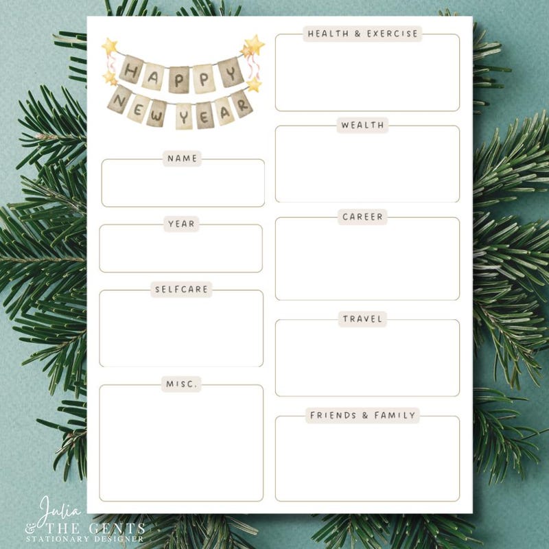 Ny Resolution Template - Etsy