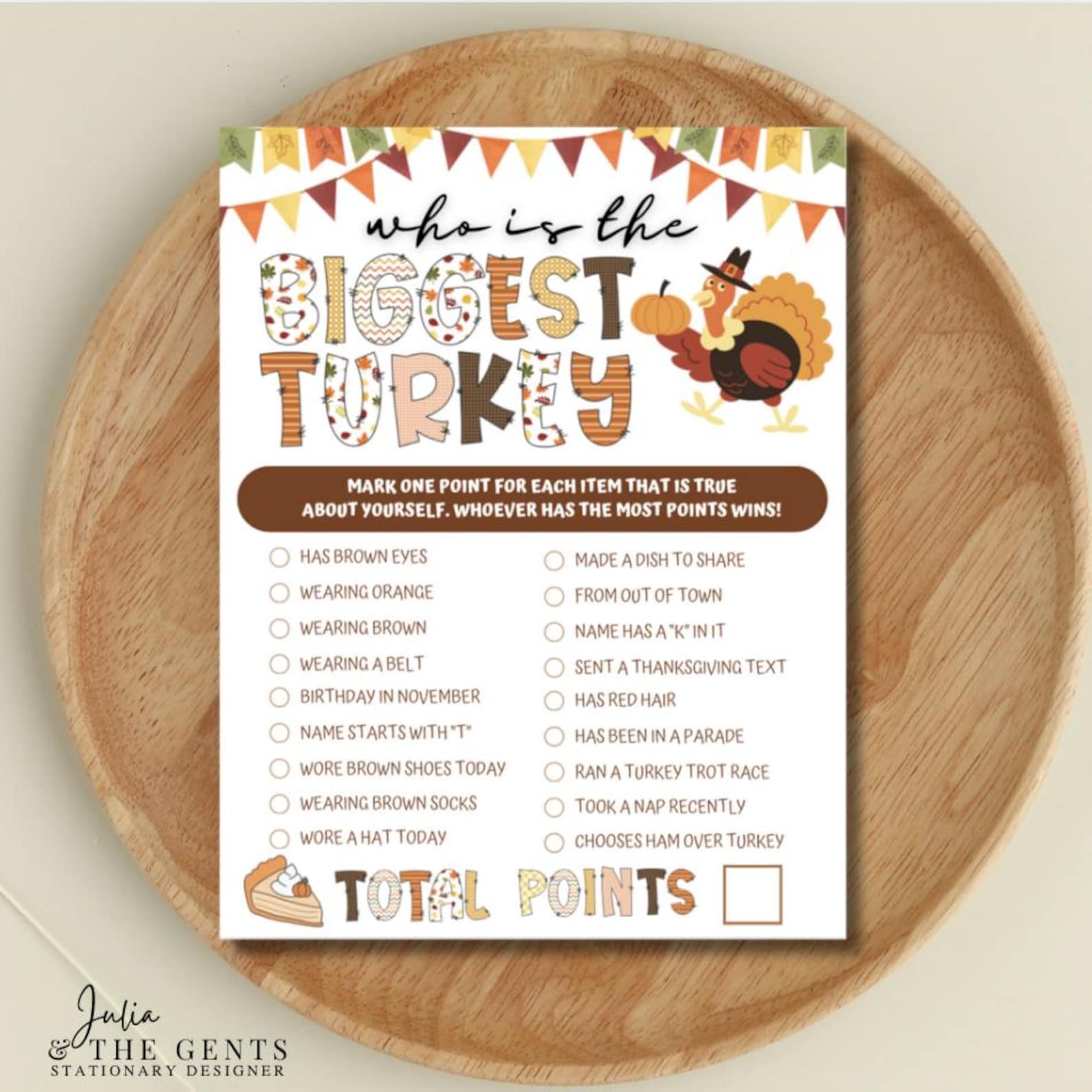Instant Download Printable - Thanksgiving Game, Friendsgiving, Who's ...