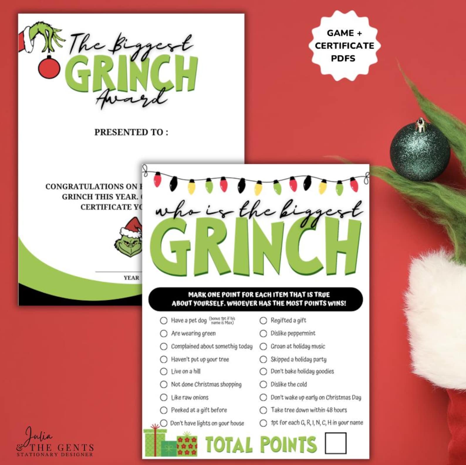 Instant Download Printable - Christmas Game, Family Dinner, Family Game ...