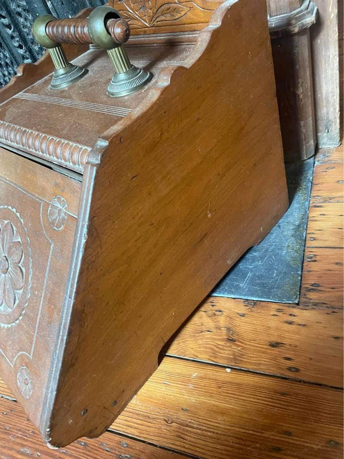 Antique 19th Century Victorian Mahogany Coal Fireplace Box All Original ...