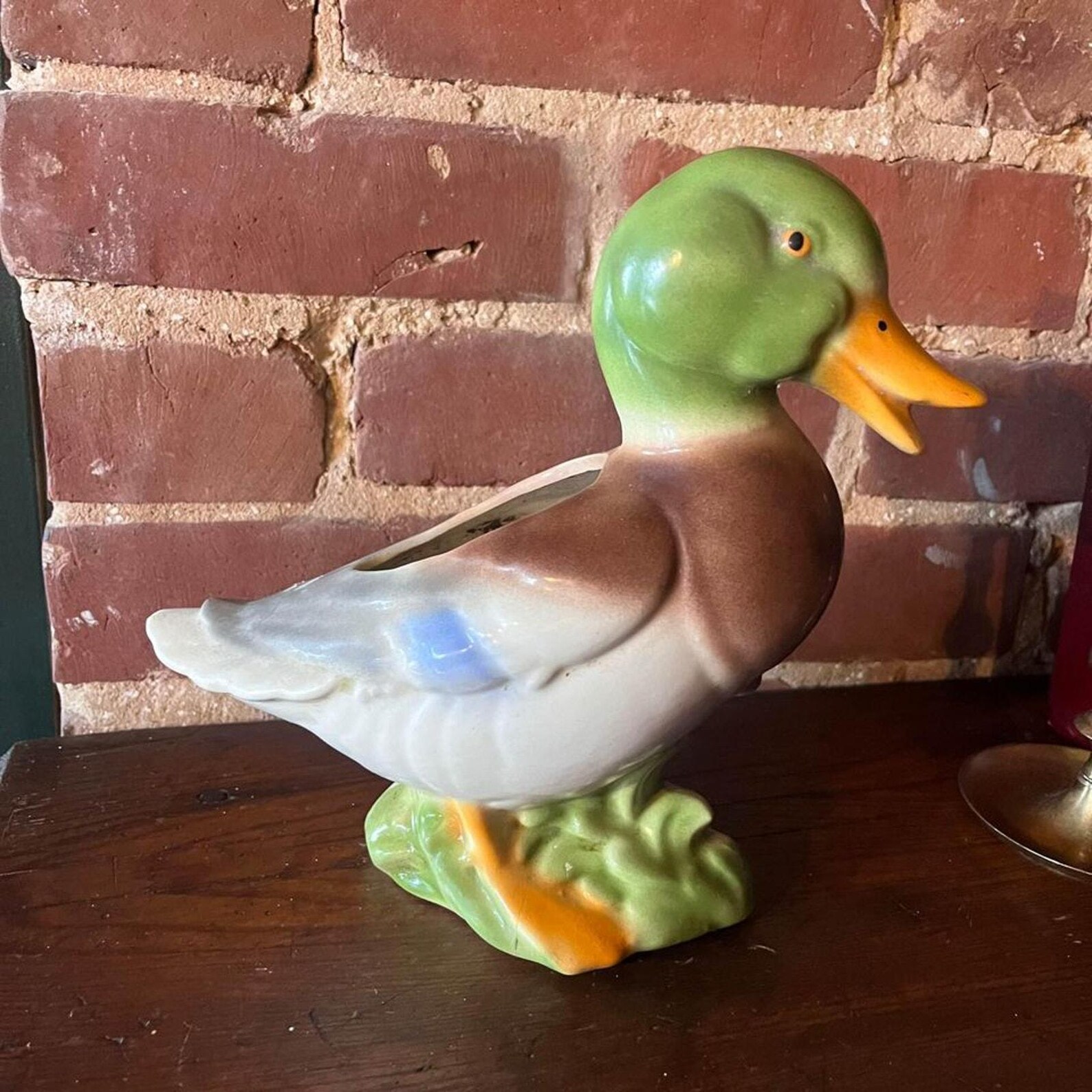 Vintage Mallard Duck Ceramic Planter Pot - Etsy