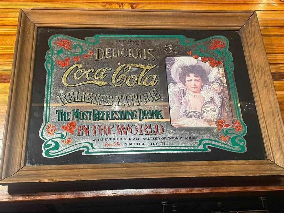 1970s Coke Coca Cola Victorian Style Pub Mirror Reproduction - Etsy