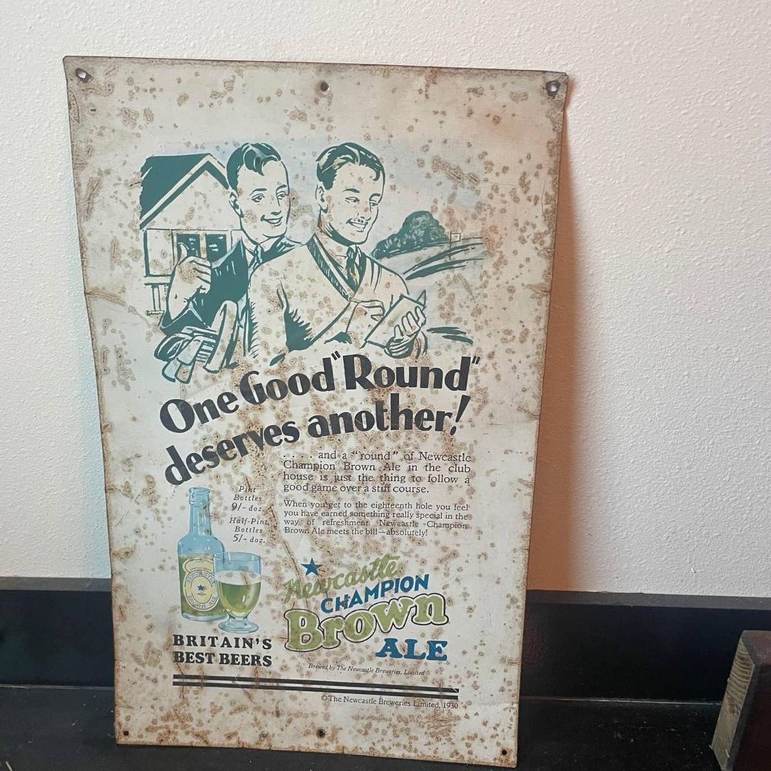 1930 Newcastle Beer Golf Metal Sign Advertising - Etsy