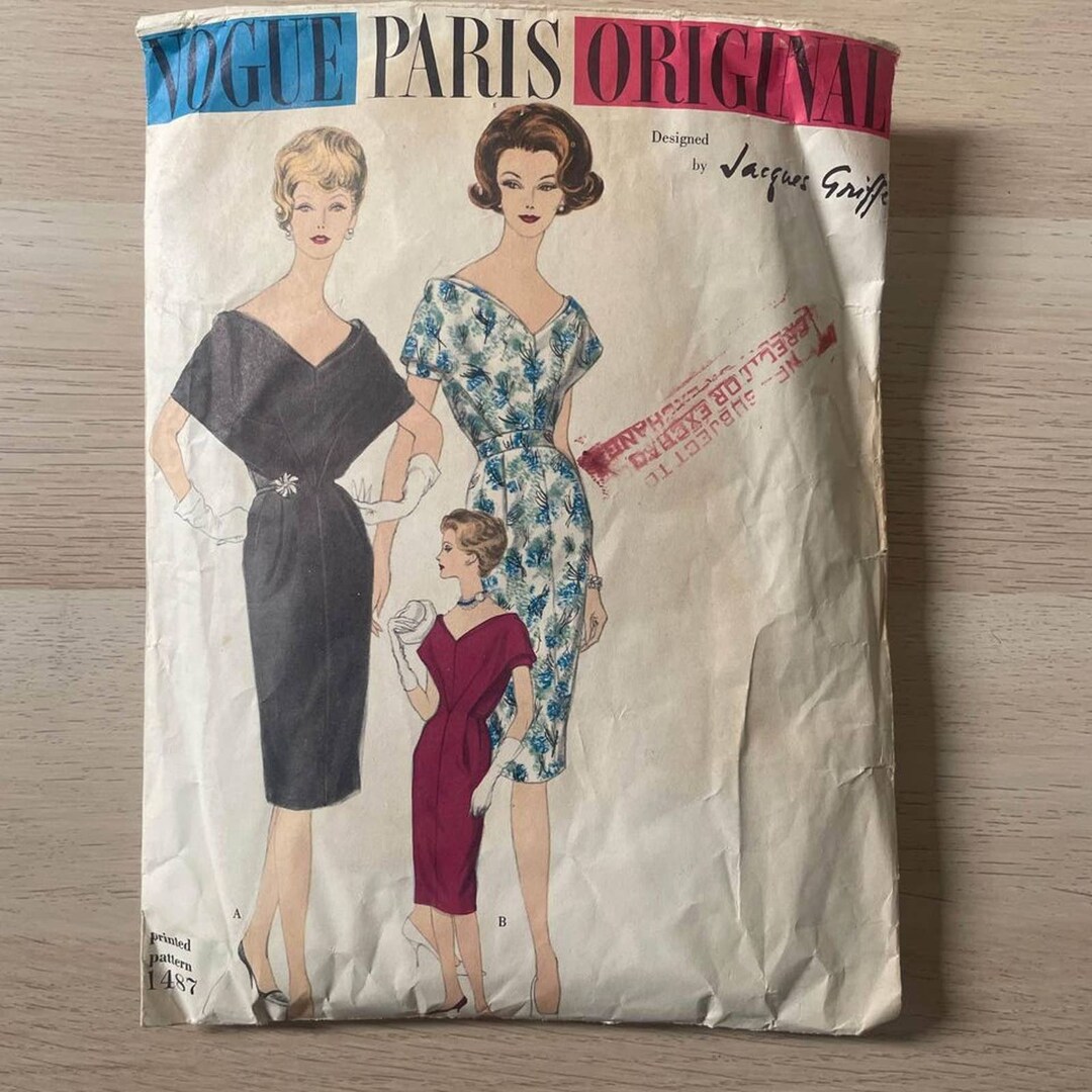 Vogue Paris Original 1487 Jacques Griffe Sewing Pattern 1960 Vintage ...