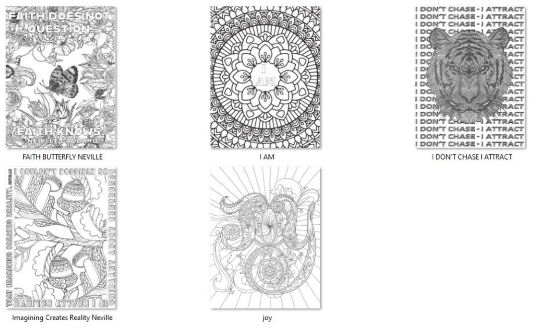 Printable Manifestation Coloring Pages Set of 20 Digital Download Plus ...