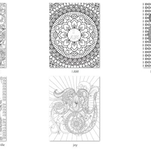 Printable Manifestation Coloring Pages Set of 20 Digital Download Plus ...