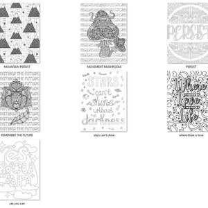Printable Manifestation Coloring Pages Set of 20 Digital Download Plus ...