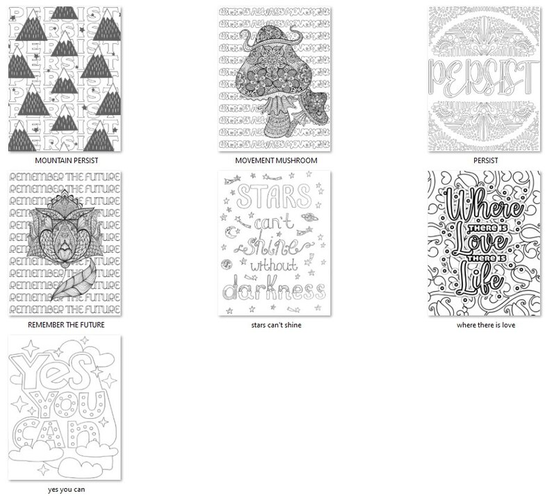 Printable Manifestation Coloring Pages Set of 20 Digital Download Plus ...