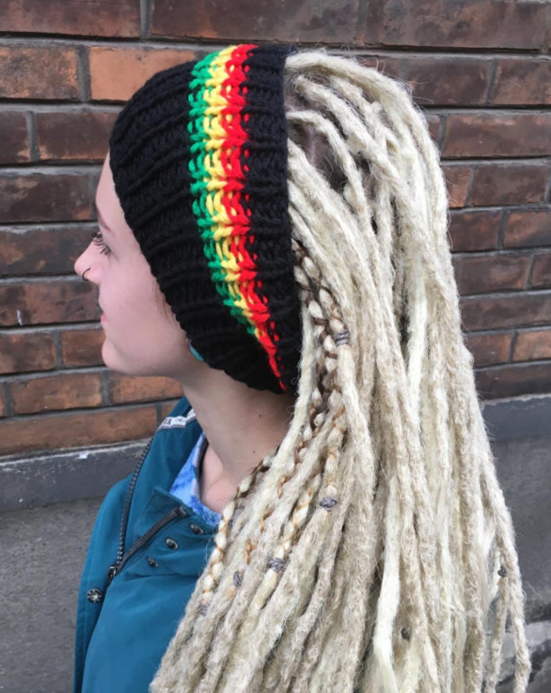 Dreadlocks Band Tube Hat Headband Rasta Dreads Turban Beanie Winter Ski ...