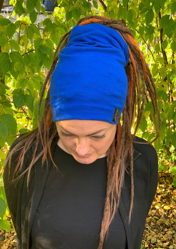 Dreadlocks Tube Hat Headband Braids Dreads Turban Beanie Winter Navy - Etsy