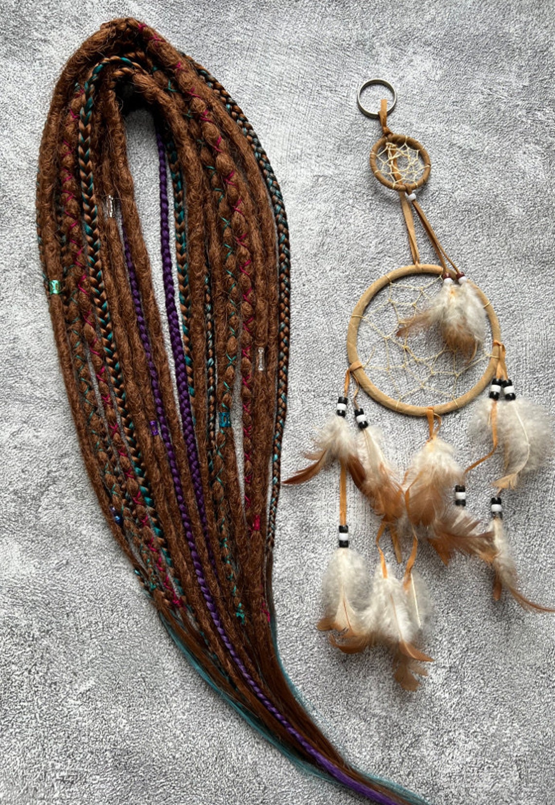 Copper Brown Synthetic Dreadlocks and Braids DE Kanekalon DREADS ...