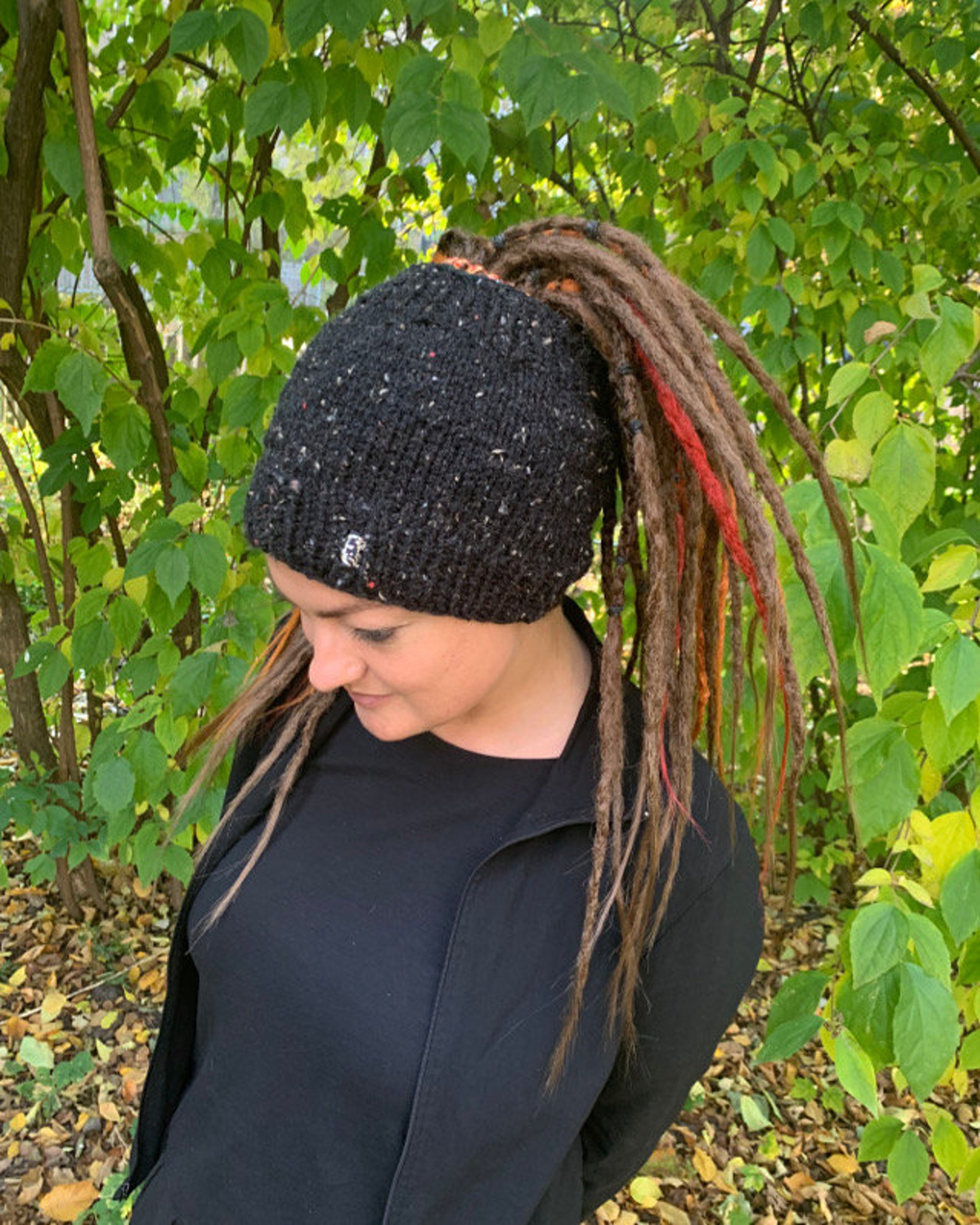 Dreadlocks Tube Hat Headband Braids Dreads Turban Beanie Winter Boho ...