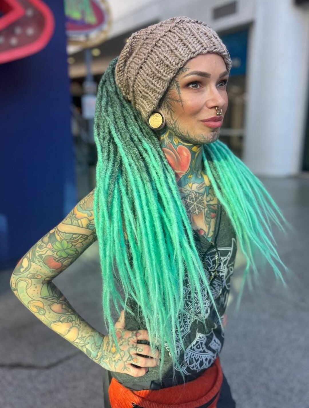 Dreadlocks Tube Hat Headband Locks Dreads Turban Beanie Winter Boho ...