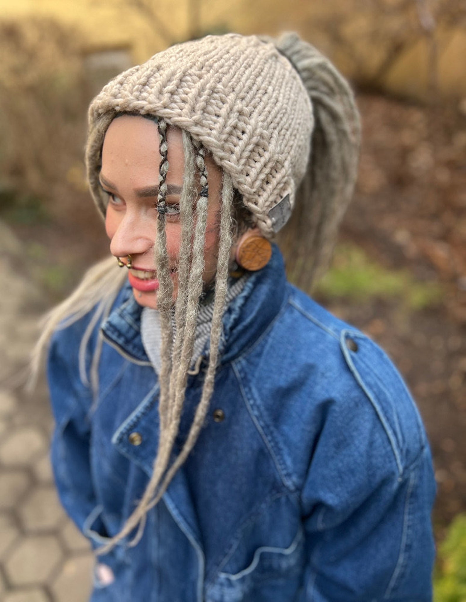 Dreadlocks Tube Hat Headband Rasta Dreads Turban Beanie Wool Boho ...