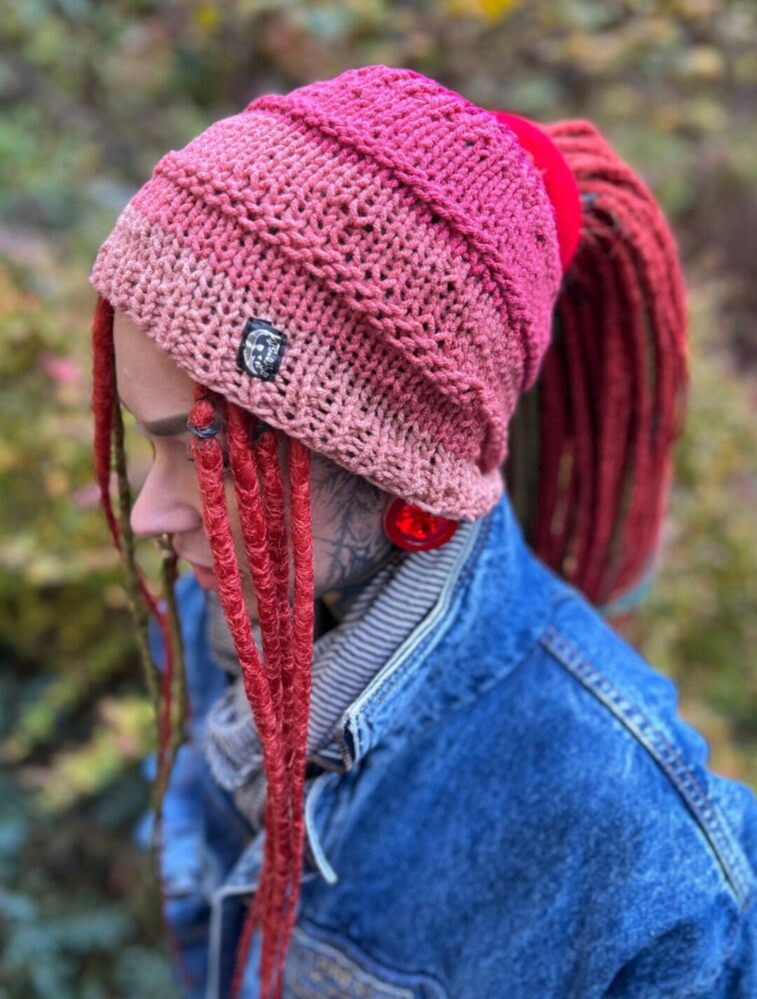 Dreadlocks Band Tube Hat Headband Boho Dreads Turban Locks Braids Ombre ...