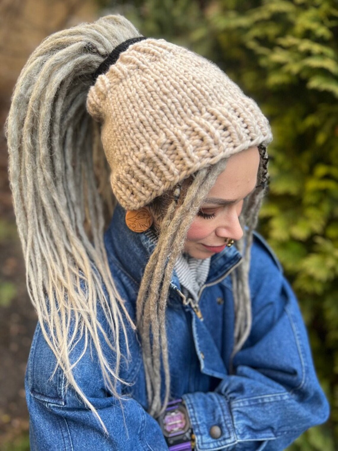 Dreadlocks Tube Hat Headband Rasta Dreads Turban Beanie Wool Boho ...