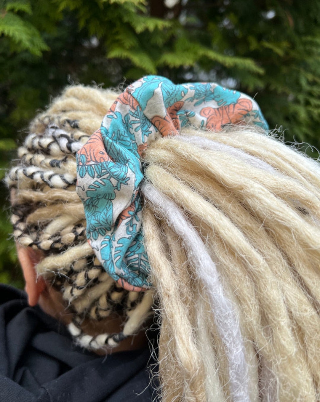 Dreadlocks Tigers Scrunchie for Dreads and Braids Long Hairs Stretchy ...