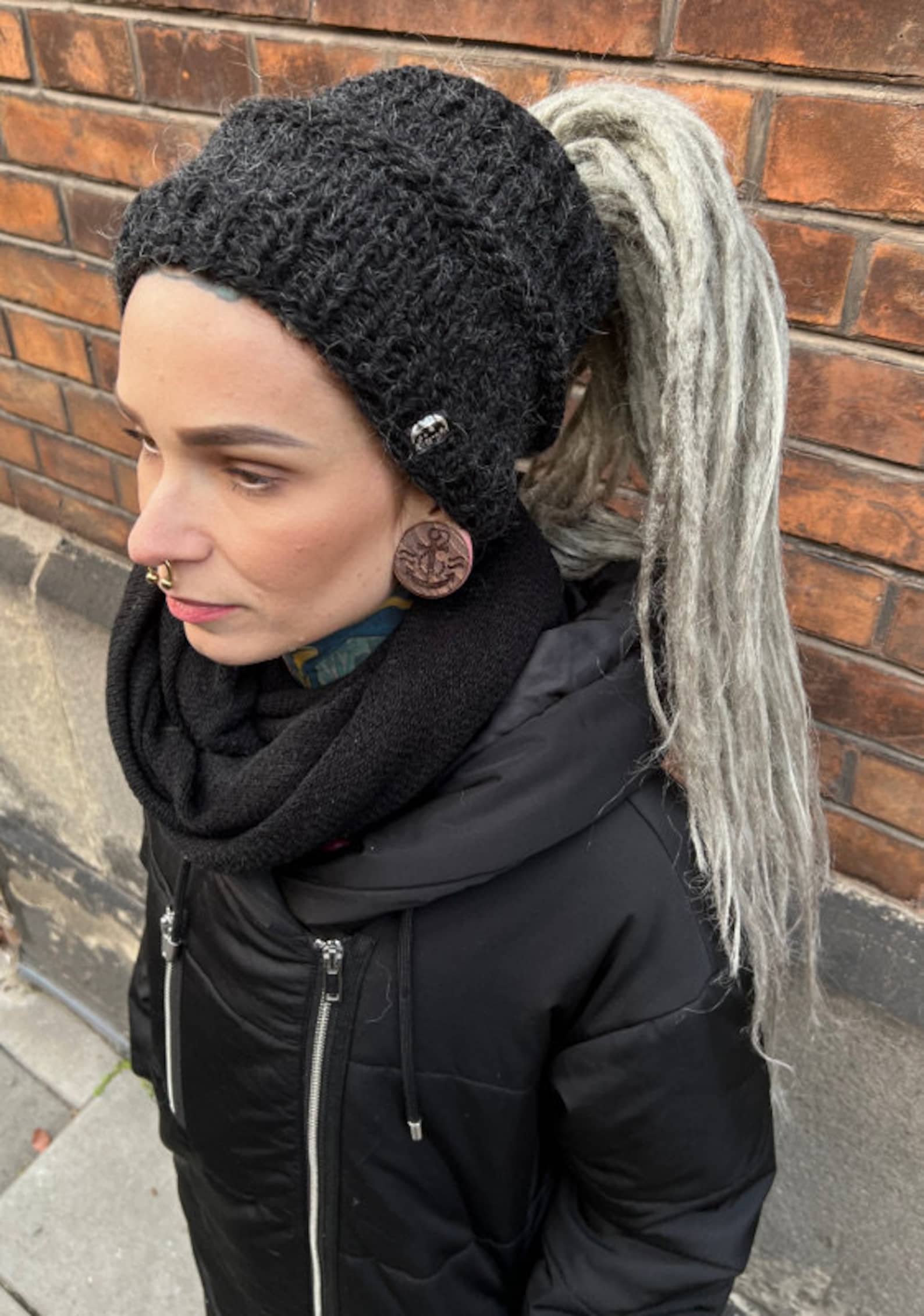 Dreadlocks Band Tube Hat Headband Boho Dreads Turban Beanie Braids ...