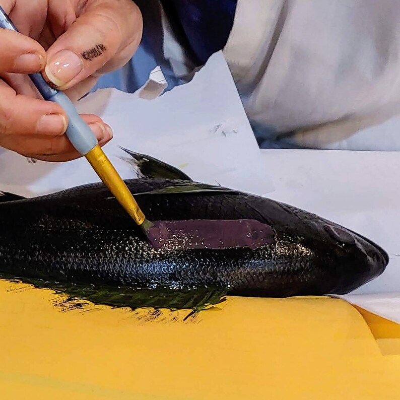 Gyotaku Fish Print - Kumu Goatfish - Limited Edition Art by Maui Artist ...