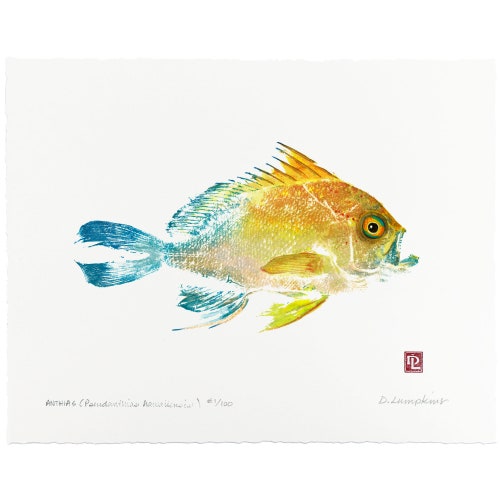Gyotaku Fish Print Flying Fish Malolos Limited Edition Art - Etsy