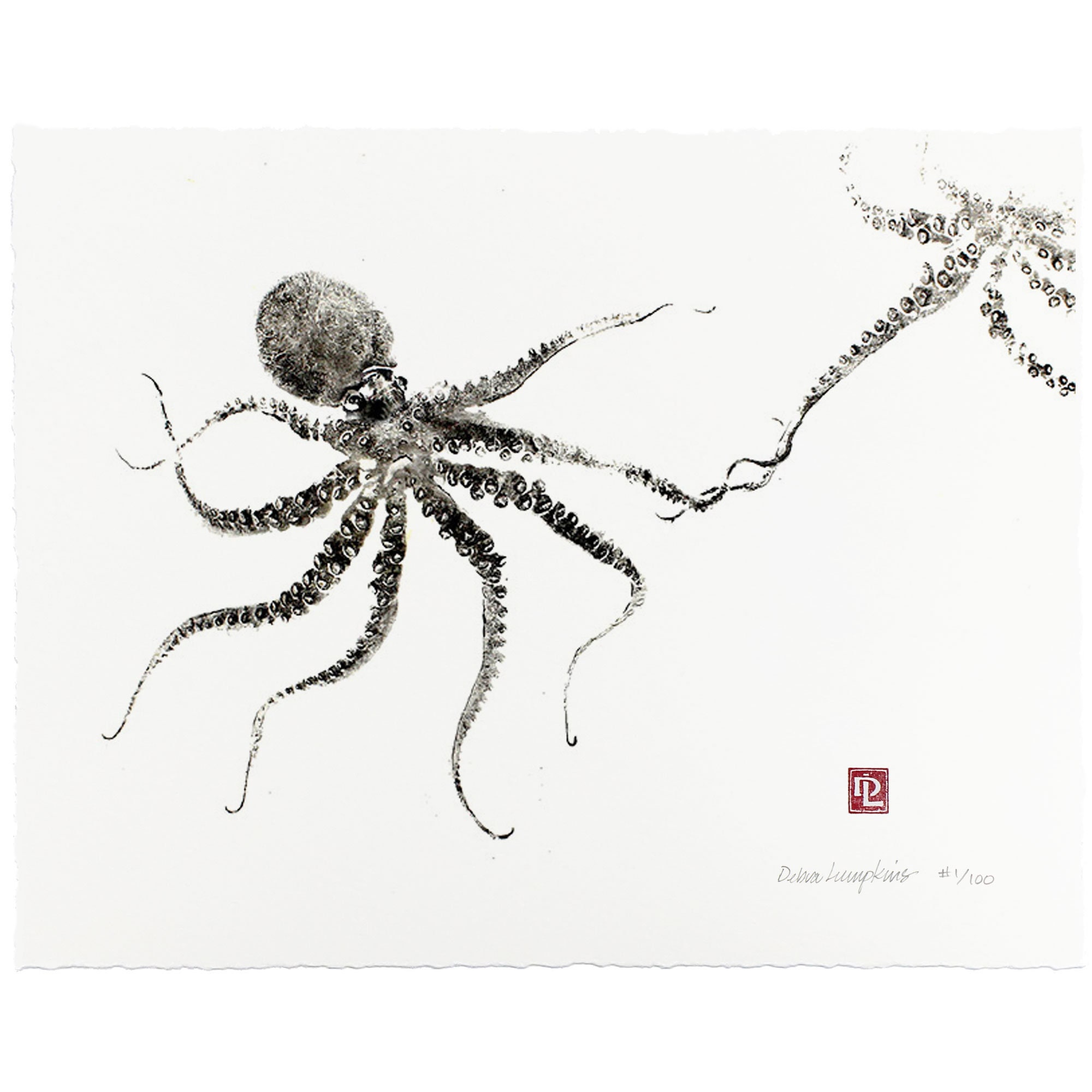 Gyotaku - Octopus Art - Limited Edition Print by Maui Artist Debra ...
