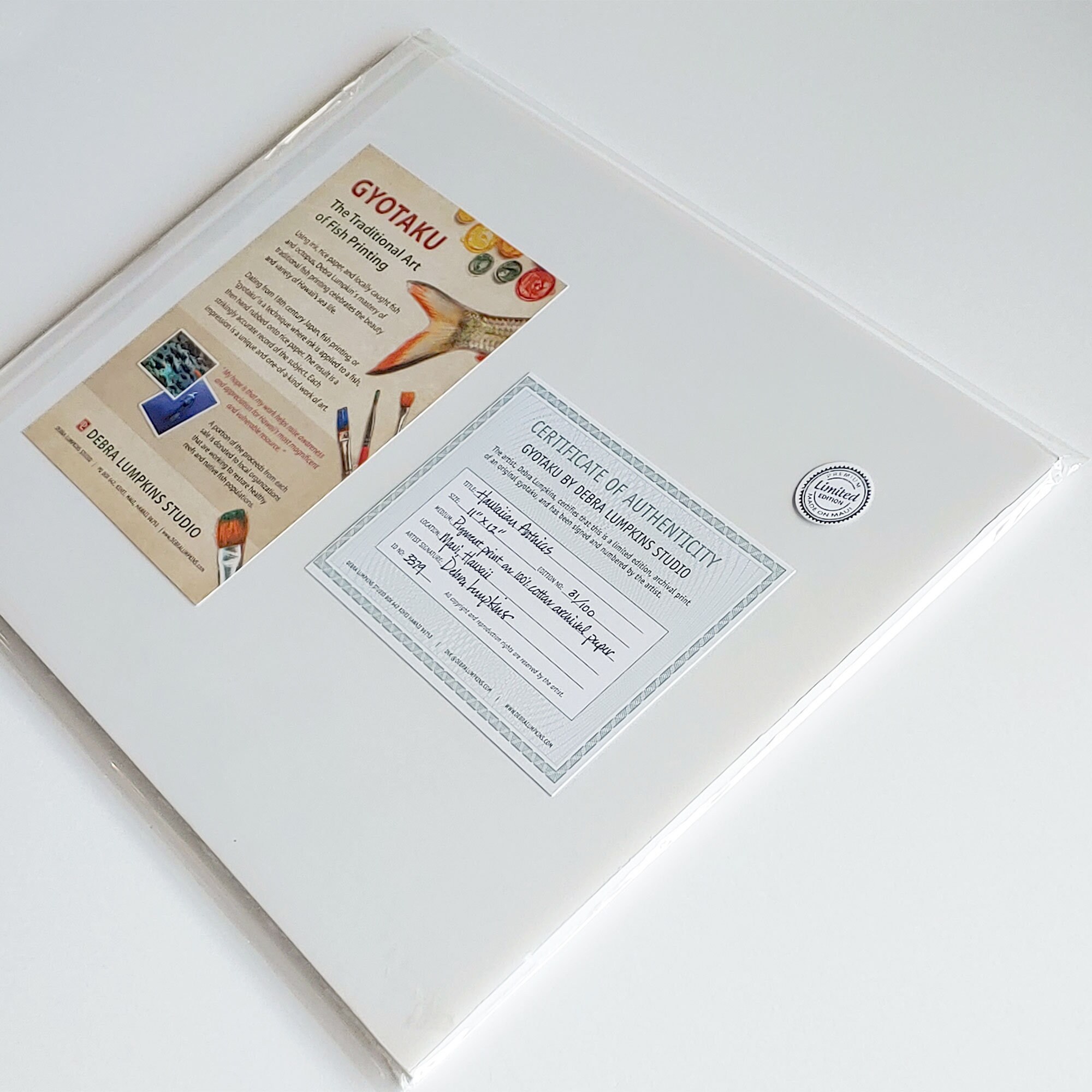 Gyotaku Fish Print Kagami Ulua by Maui Artist Debra Lumpkins - Etsy