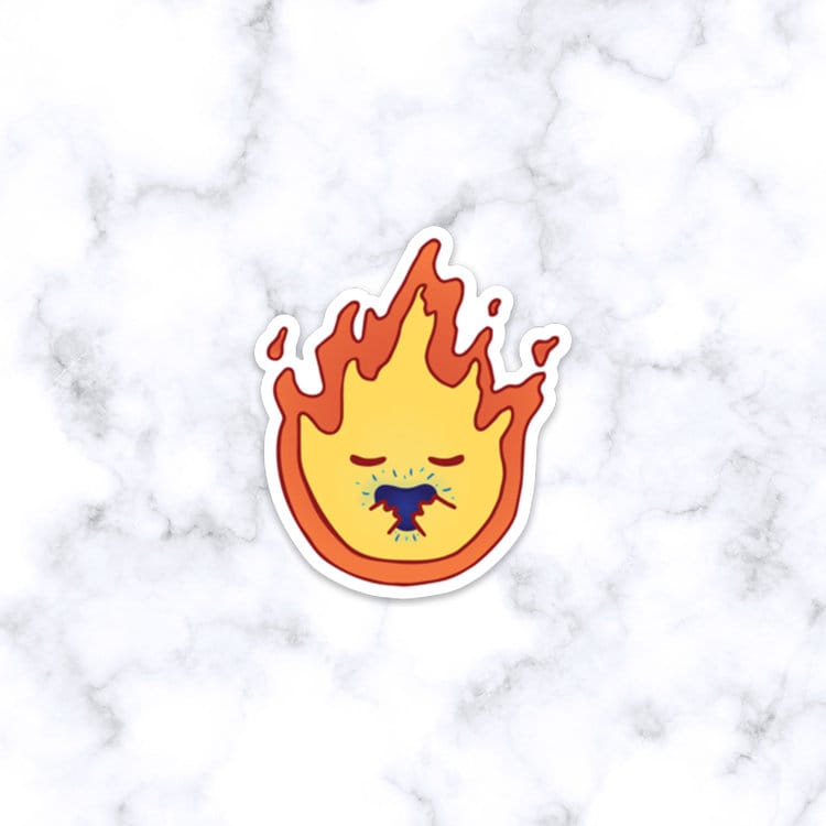 Kitchen Décor Kawaii Calcifer Magnet & Sticker Home & Living etna.com.pe