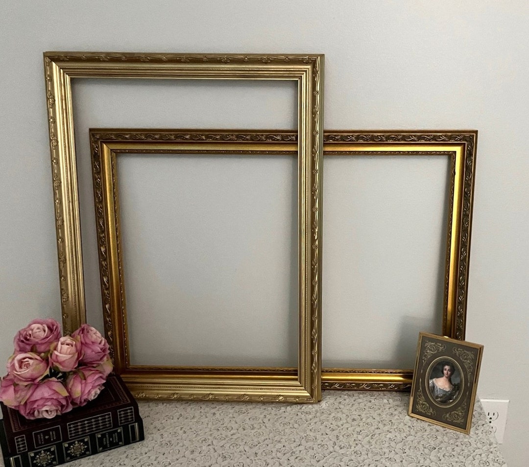 Pair of Extra Large Gold Frames, Empty for Artwork or Gallery Wall - Etsy