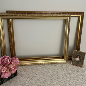 Pair of Extra Large Gold Frames, Empty for Artwork or Gallery Wall - Etsy