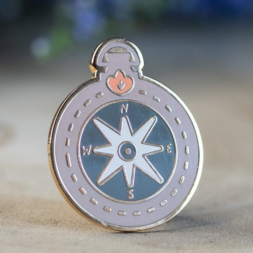 Compass Adventure Gold Enamel Pin Adventure Enamel Pin - Etsy