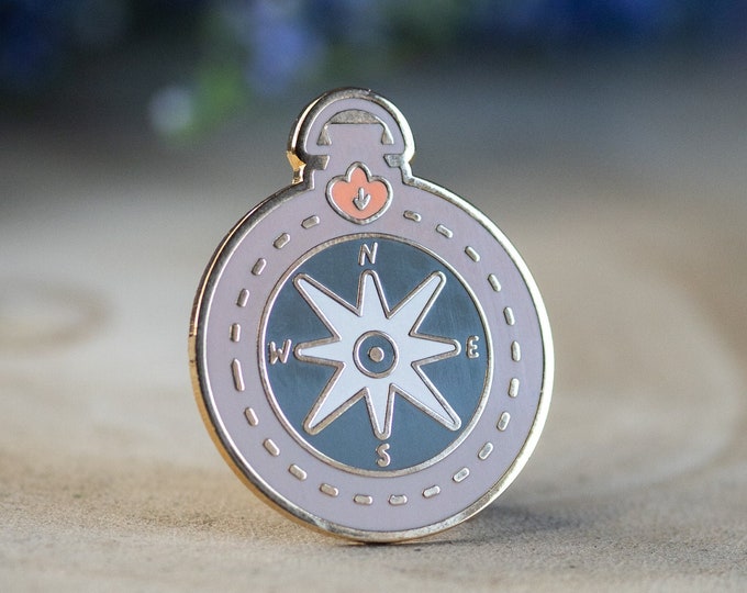 Compass Adventure Gold Enamel Pin Adventure Enamel Pin Cute Adventure ...