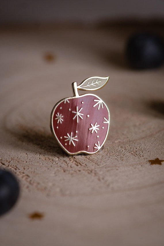 Red Remarkable Apple Fantastic Mr Fox Enamel Pin Roald Dahl - Etsy UK