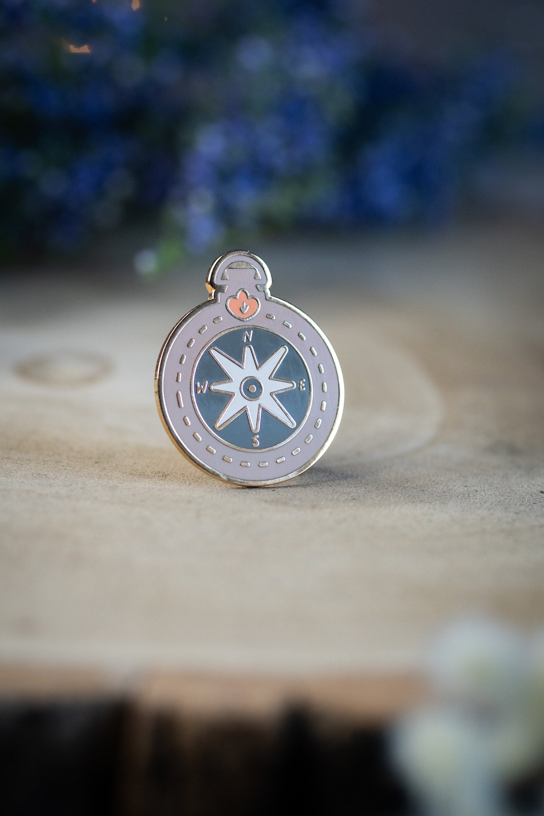 Compass Adventure Gold Enamel Pin - Adventure Enamel Pin - Cute ...