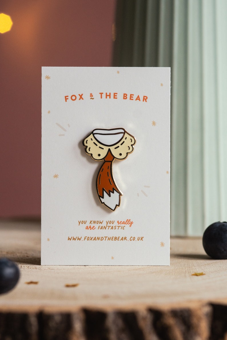 Fox Tie Fantastic Mr Fox Enamel Pin Roald Dahl Pin Fox Pin - Etsy