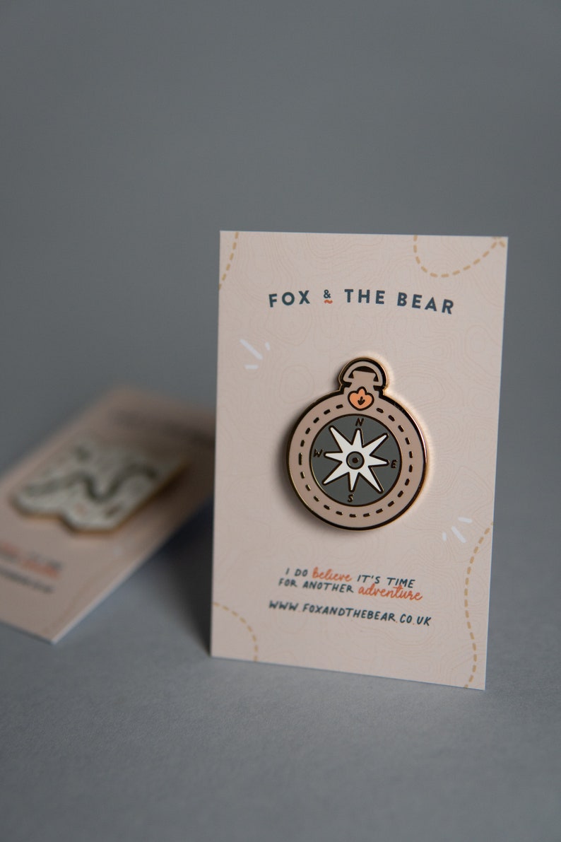 Compass Adventure Gold Enamel Pin Adventure Enamel Pin - Etsy