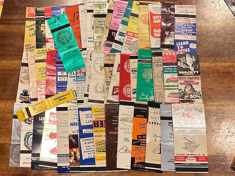 VINTAGE MATCHBOOK COVERS, Lots of 5, 10, or 20 - Scrapbooking, Paper ...