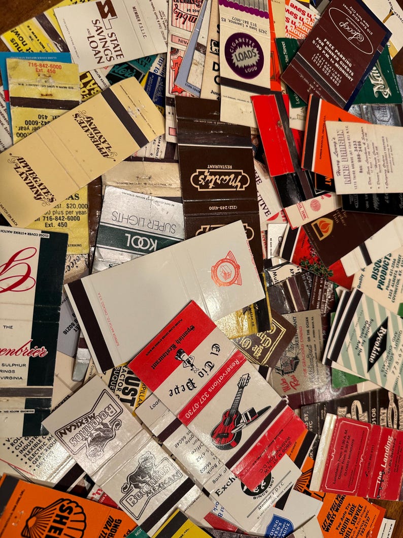 VINTAGE MATCHBOOK COVERS, Lots of 5, 10, or 20 - Scrapbooking, Paper ...